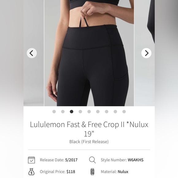 lululemon athletica | Pants & Jumpsuits | Lululemon Fast Free Crop ...